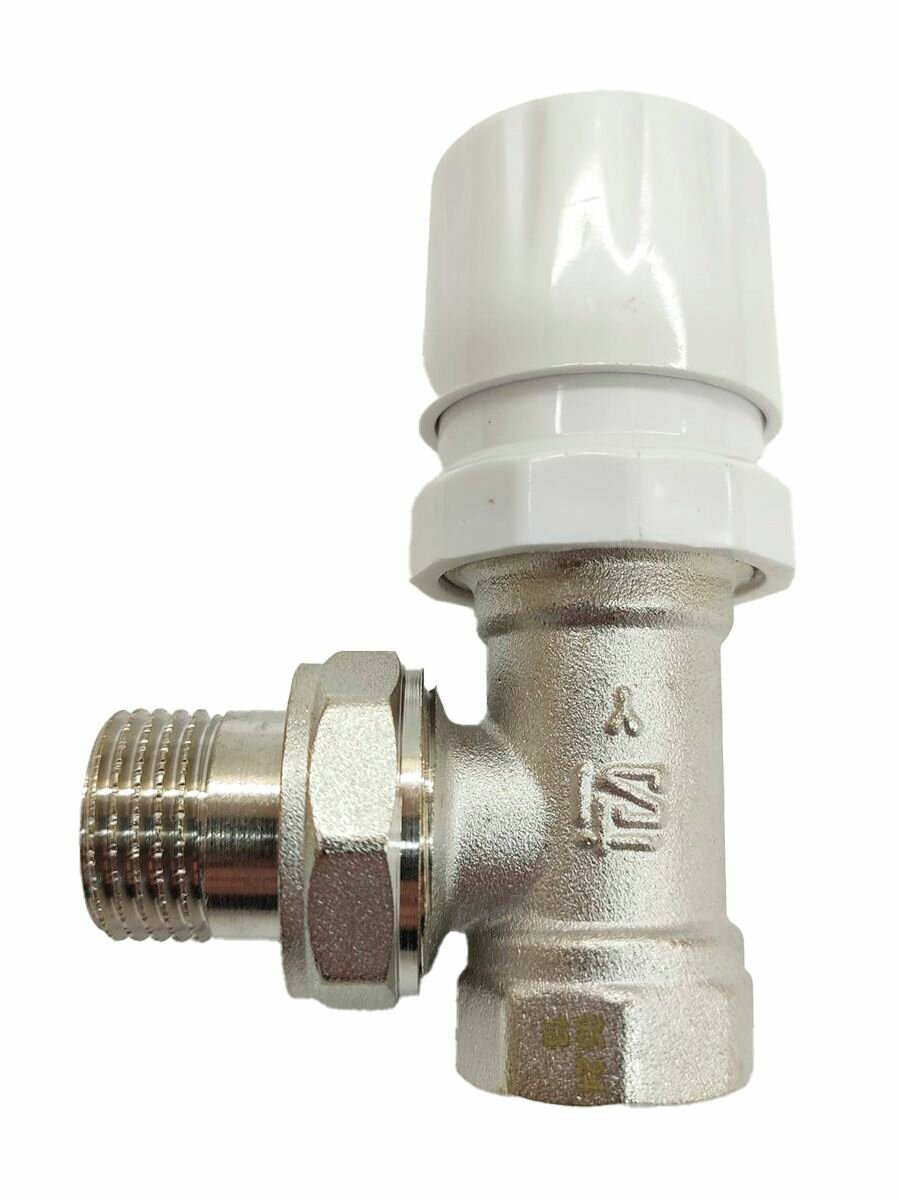Термостатический клапан для радиатора угловой 1/2 (15мм)