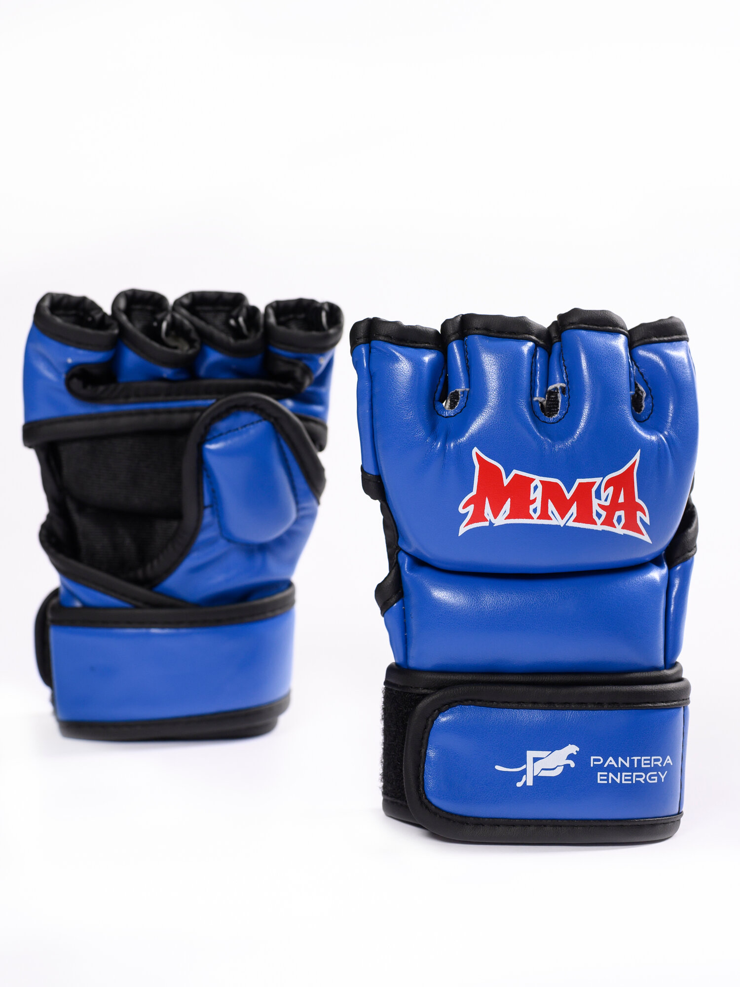 Перчатки Panther Energy, для MMA, детские, без пальцев, светло-синие