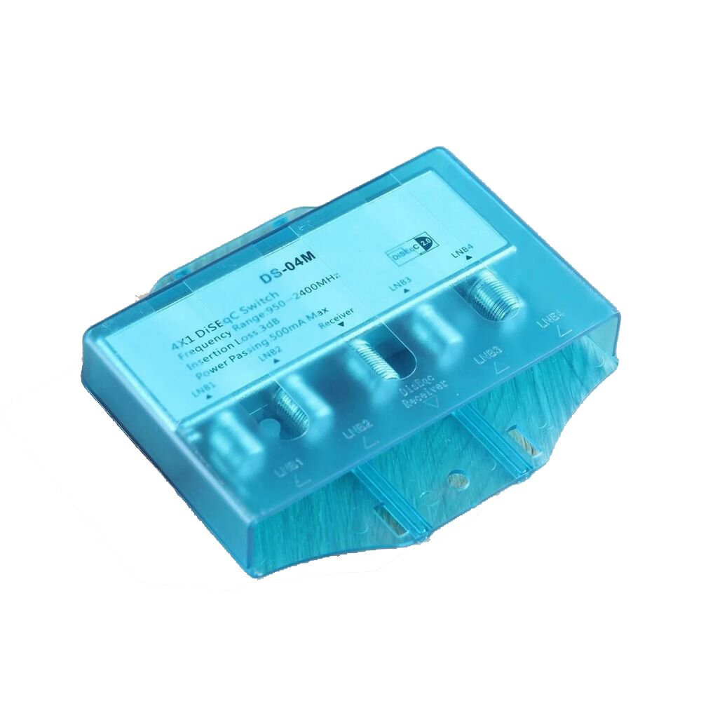 Водонепроницаемый спутниковый ресивер DS-04M 950-2400 МГц 4x1 DiSEqC 2.0, антенна-переключатель, FTA, плоский LNB, мультисвитч, дропшиппинг