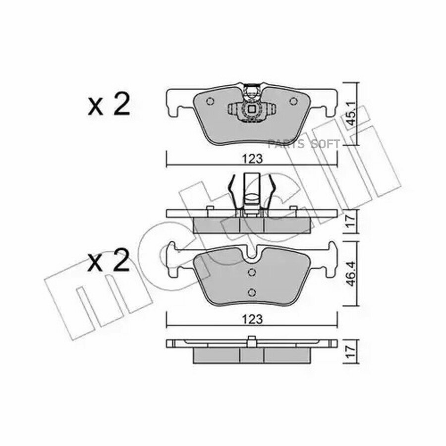 METELLI Колодки тормозные
