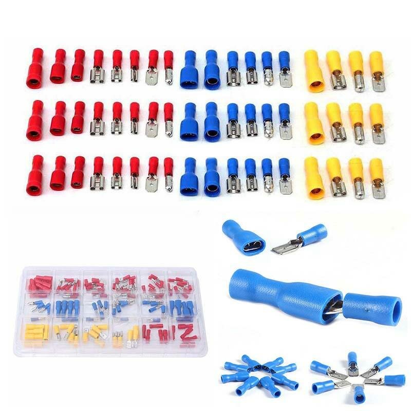 Автомобильные аудио разъемы электрические провода клеммы обжимные изолированные 3-цветные комплекты