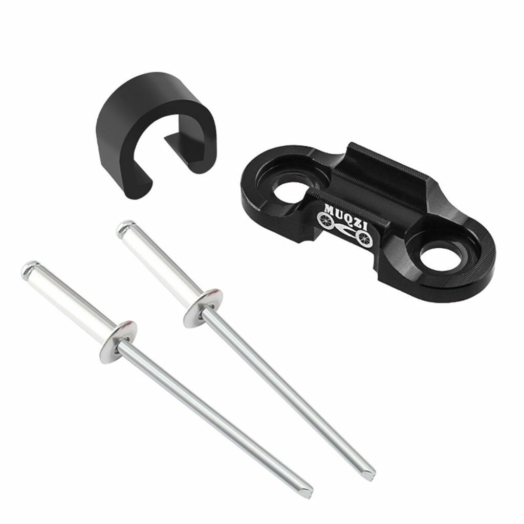 Тормоз для велосипеда, Крепление для тросика тормозов и переключения скоростей велосипеда - черное, 1 комплект