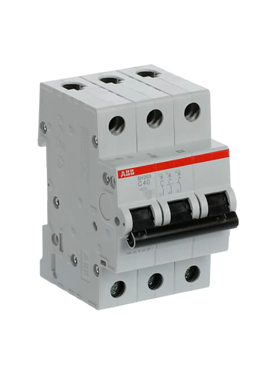 SH203 C40 Автоматический выключатель 3-полюсный, 40А, 6кА (хар-ка C) ABB, 2CDS213001R0404