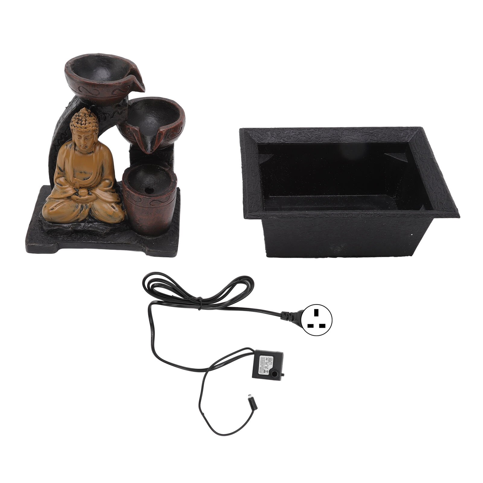 Фонтан "Водопад Будды" с подсветкой для рабочего стола (US plug)