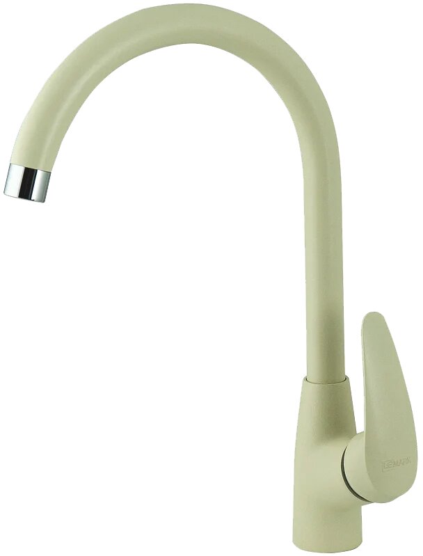 Смеситель для кухни Lemark Linara LM0405PSH с поворотным изливом, бежевый, матовый, однорычажный, латунный, с керамическим картриджем