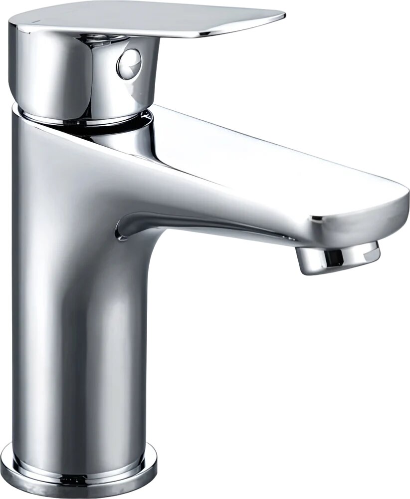 Смеситель для раковины Bravat Rhein F1429564CP-9-ENG хром, глянцевый, кран для ванной в раковину, из латуни, рычажный, с керамическим картриджем