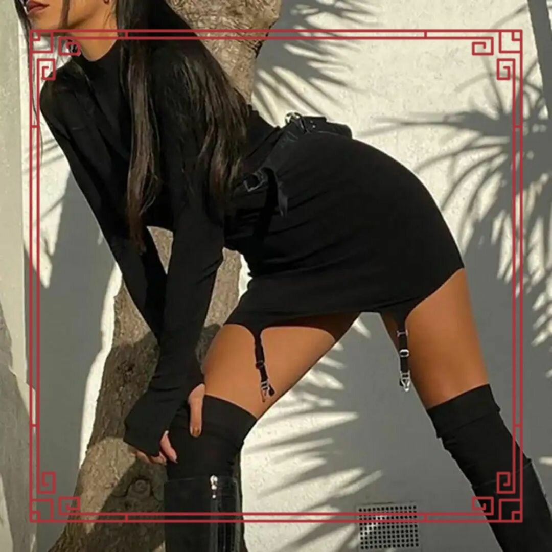 Платье с чулками S