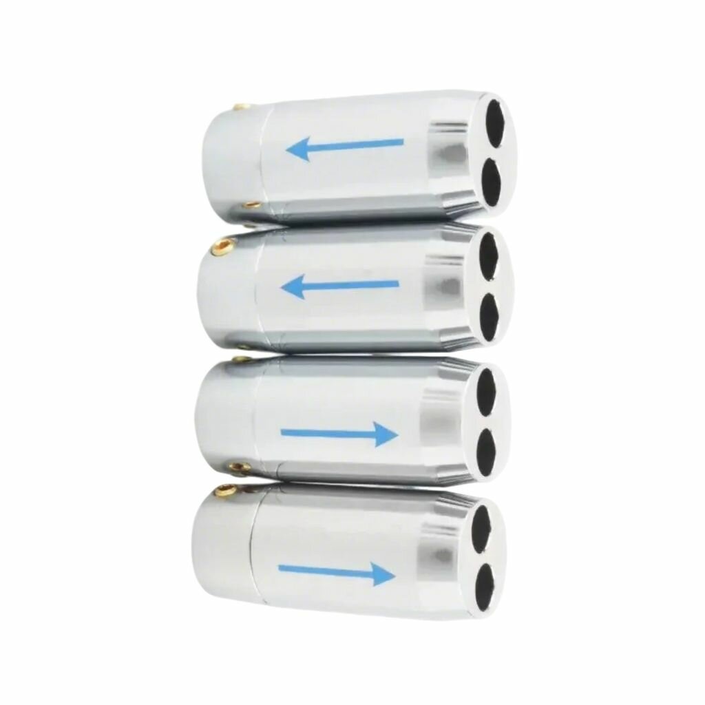 4 HIFI алюминиевый сплав со стрелочным разветвителем, Y-образный комплект кабельных разветвителей для аудиодинамиков, серебристый