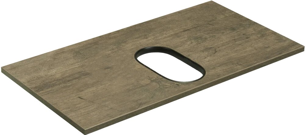 Столешница в ванную под раковину AQUATON Лофт Фабрик 80 светлое дерево, матовая, ЛДСП, лофт