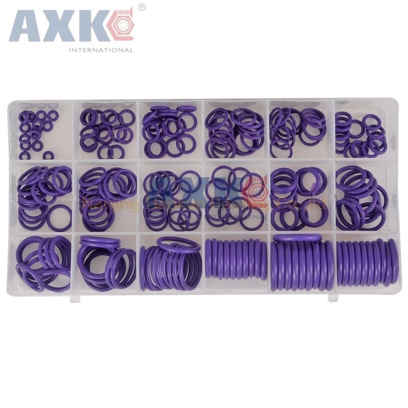 Набор резиновых уплотнительных колец, термостойкие резиновые уплотнительные кольца, шайба, уплотнительное кольцо с пластиковым чехлом, 225 шт.