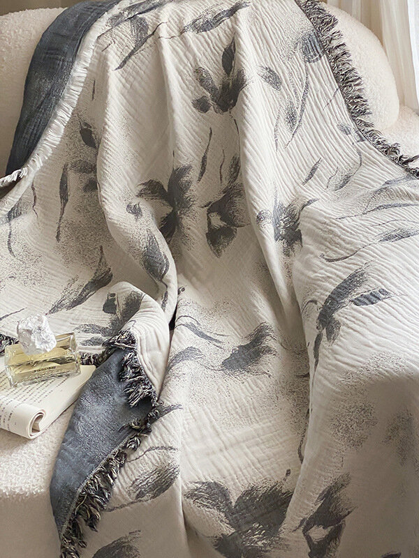 Плед пэчворк, вязаный , Софт, 80 см х 160 см，Шаль-одеяло，Хлопчатобумажное диванное одеяло