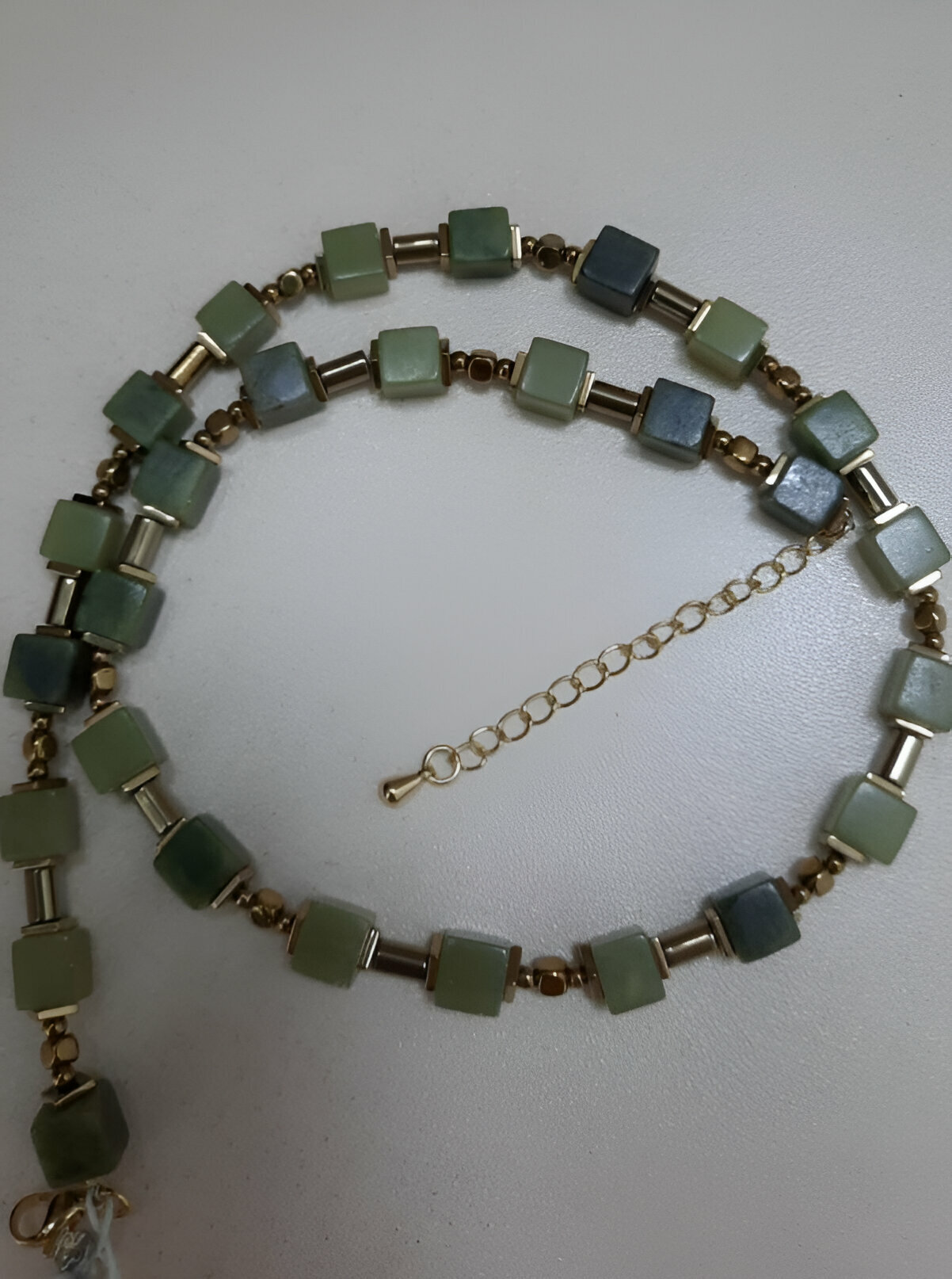 Колье, гематит, нефрит