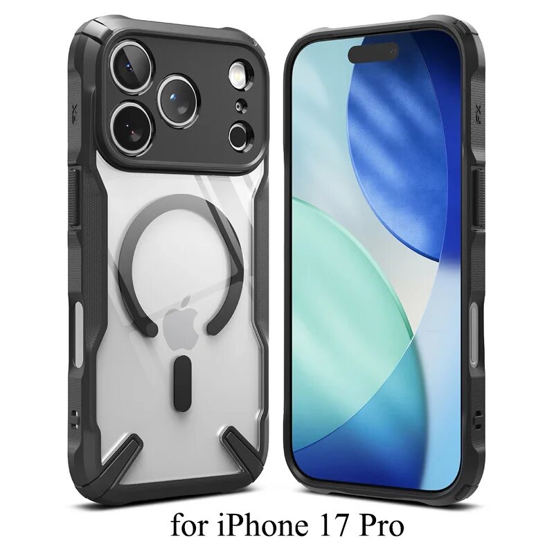 Ringke Fusion-X, совместимый с чехлом для iPhone 17 Pro, жесткая противоударная мягкая защитная рамка из ТПУ для iPhone, чехол FusionX Magnetic