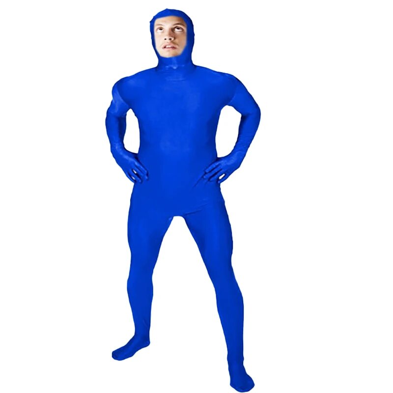 Зентай костюм синий взрослый, Color: Синий, Color: dark blue