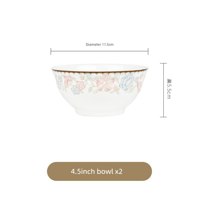 Набор фарфоровой посуды Songfa для дома, в китайском стиле, простой и свежий керамический сервиз: тарелки, миски,