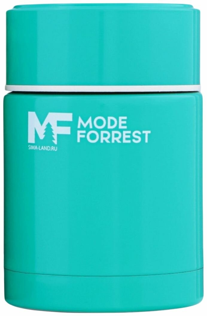 Термос для еды "Mode Forrest", 450 мл, маленький термос для супа с широким горлом для горячих блюд, сохраняет тепло до 6 ч, цвет бирюзовый