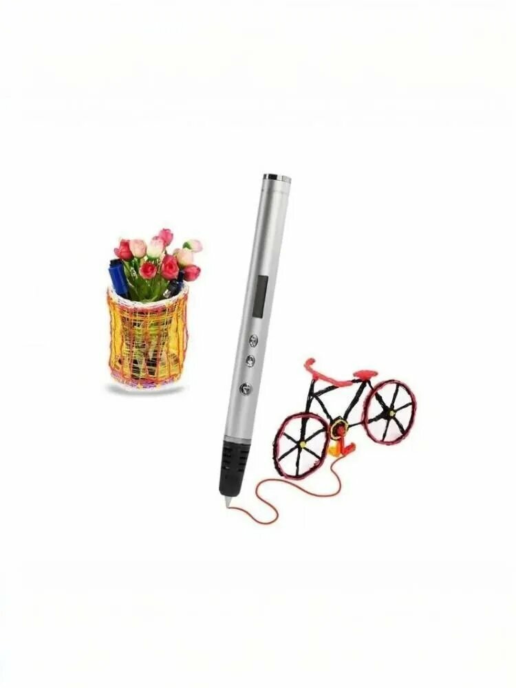 Ручка RP900A3D (серебристая) для рисования трехмерных граффити