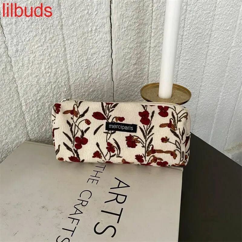 Вельветовый пенал в виде цветка в японском стиле в стиле ретро