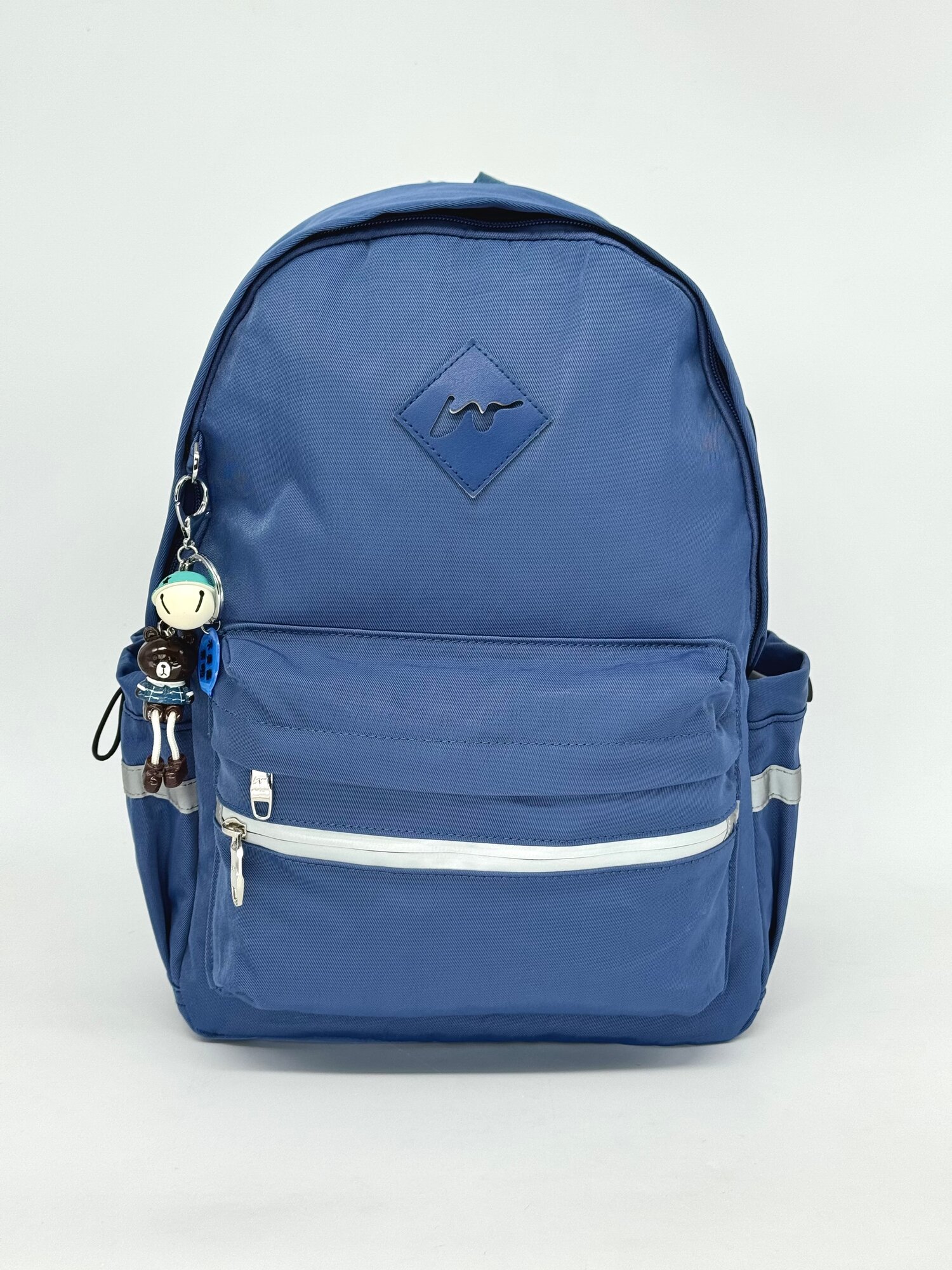 Рюкзак Bag&You "Синий" с брелоком и светоотражающей полоской