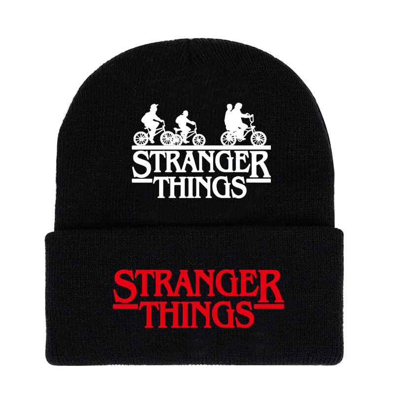 Stranger Things 4 Stranger Things юбилейная вязаная шапка с принтом бархатная шапка эластичная шапка Европейская и американская теплая шапка
