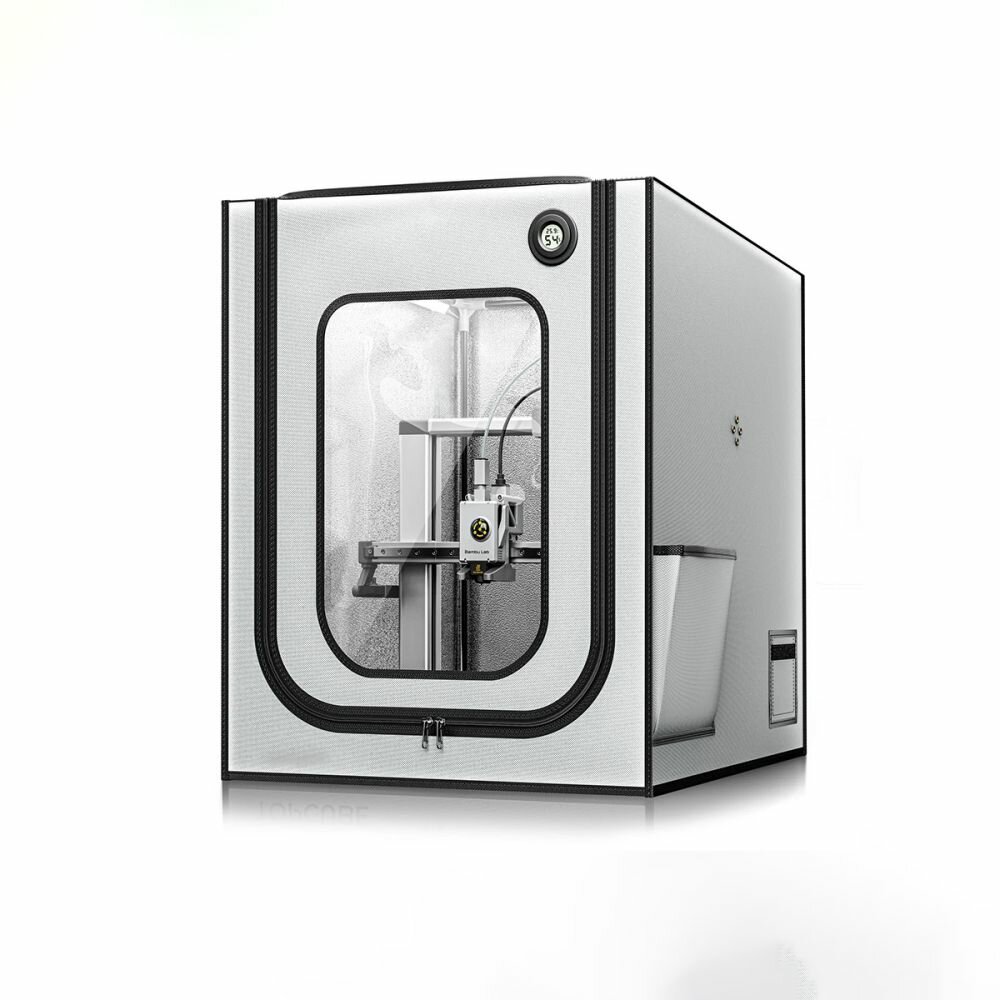 Корпус для 3D-принтера Bambu Lab A1/A1 mini с LED-подсветкой, обеспечивающий поддержание постоянной температуры и огнестойкость, большой размер.