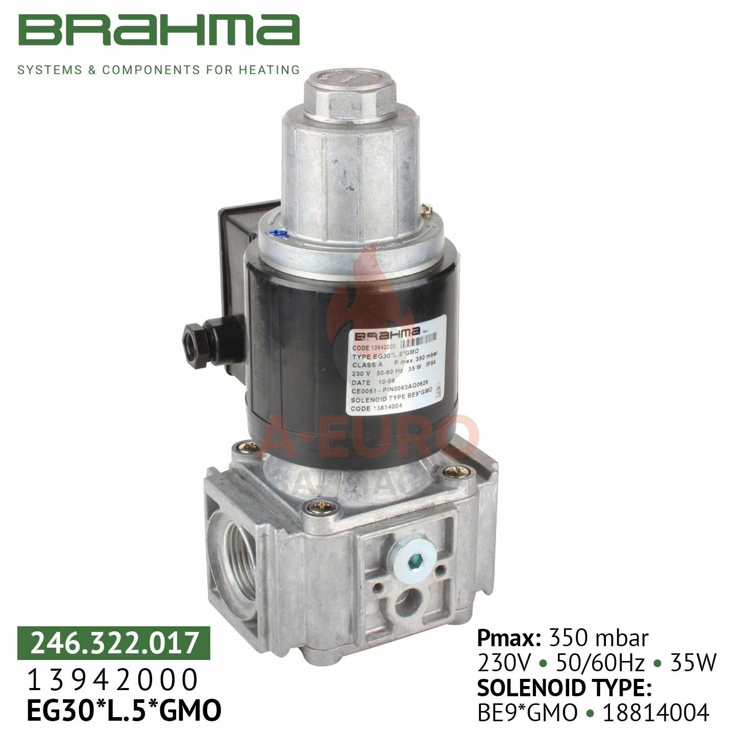 Клапан Brahma EG30*L.5*GMO, 13942000