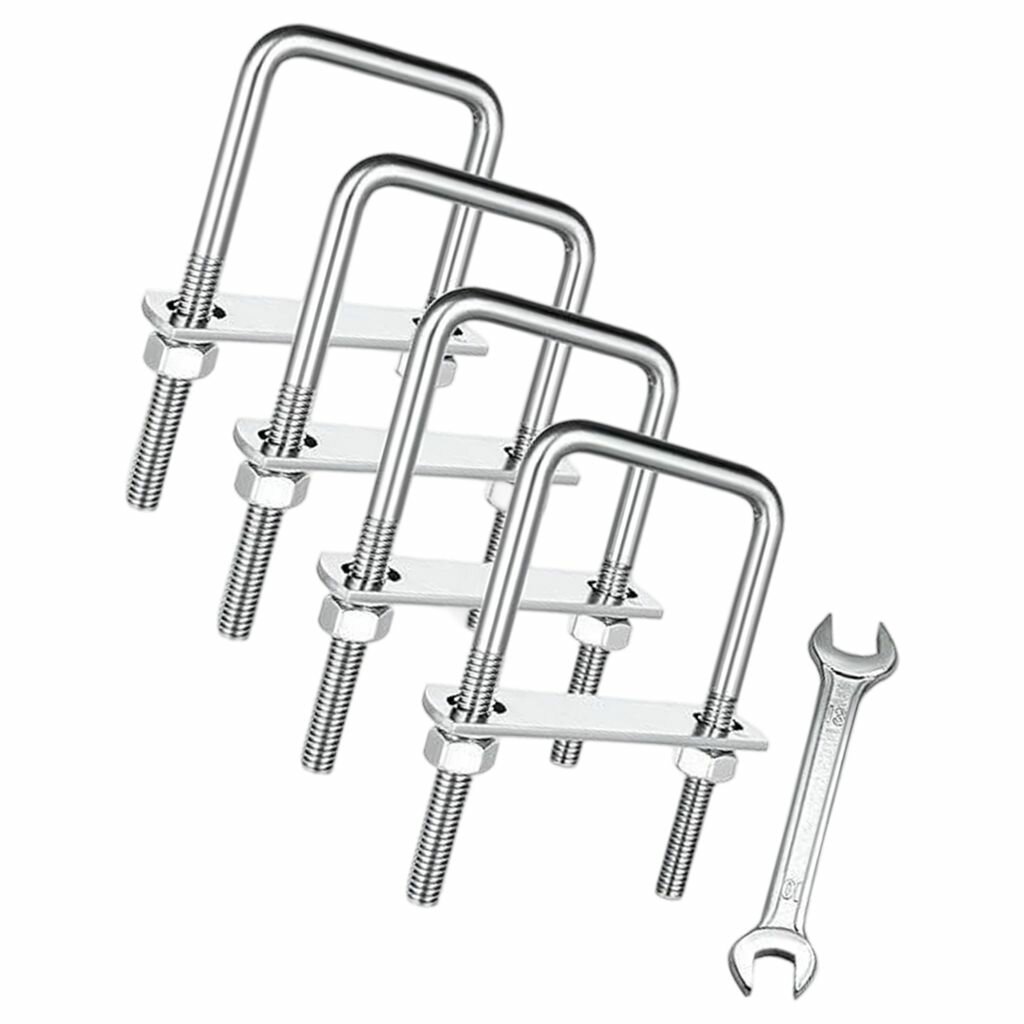 4 комплекта квадратных U-образных болтов M8