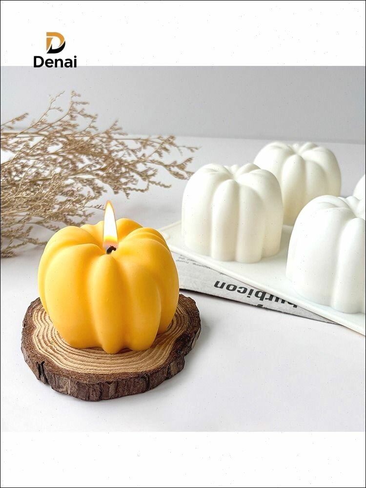 Простая силиконовая форма для тыквенных свечей, которую можно использовать для приготовления мыла. Мягкий и легко снимающийся, безопасный и безвкусный