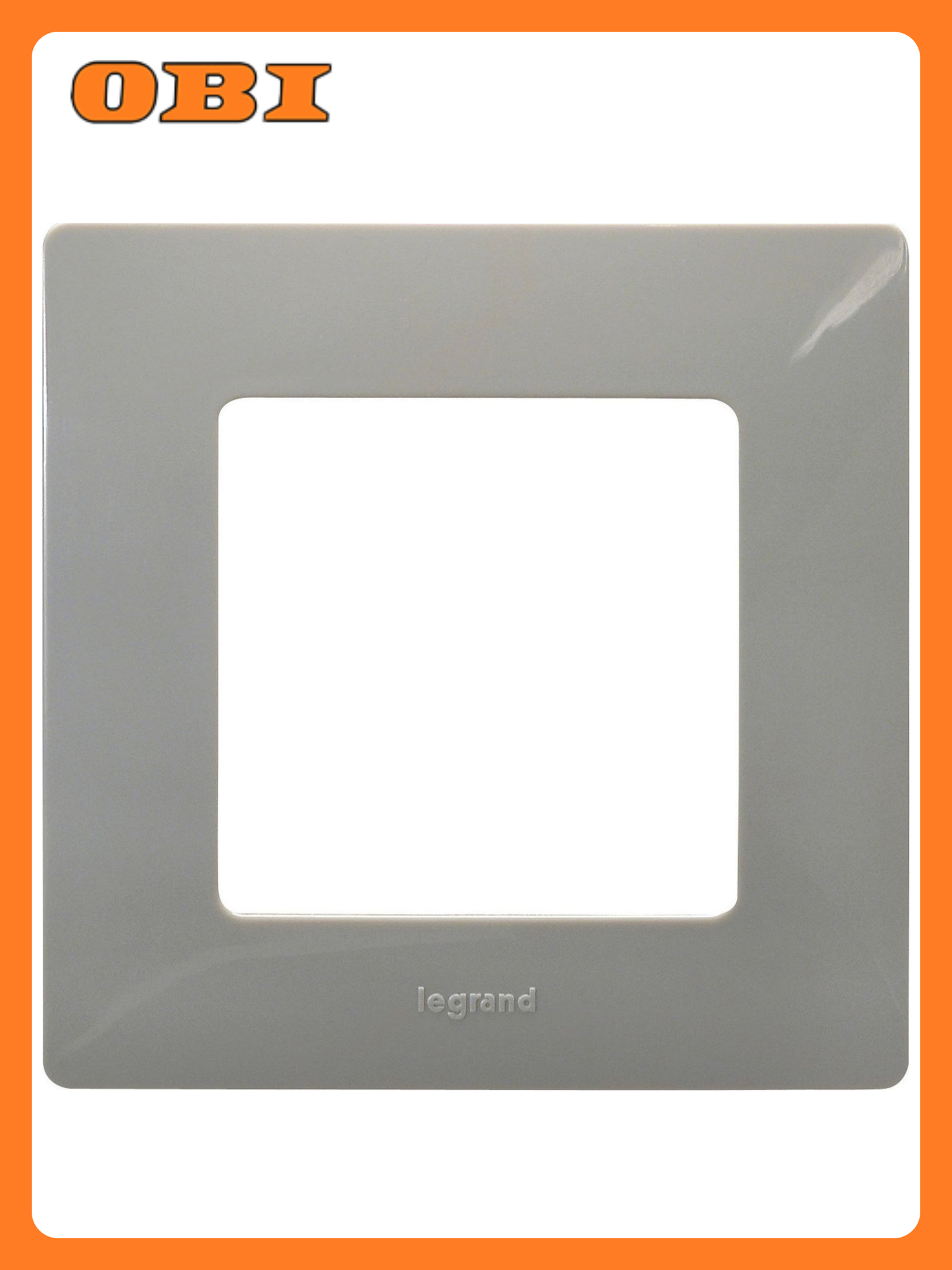 Рамка Legrand Etika 672521, ABS пластик, IP20, скрытый монтаж, серая