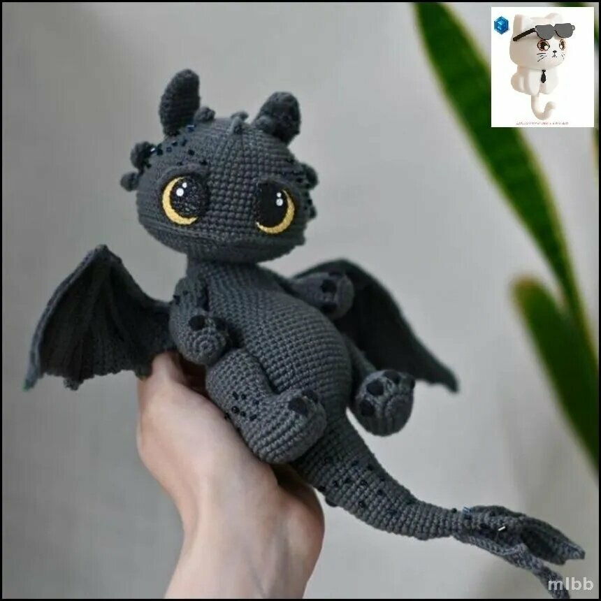 Эксклюзивный набор для вязания игрушки Беззубик из Учителя драконов с пряжей и крючком