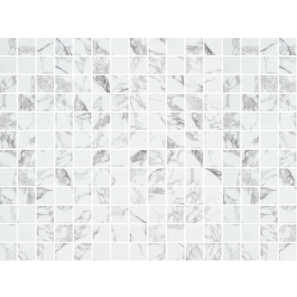Мозаика Lavelly Smalta мрамор белый стеклянная 467х311х4,5 мм матовая