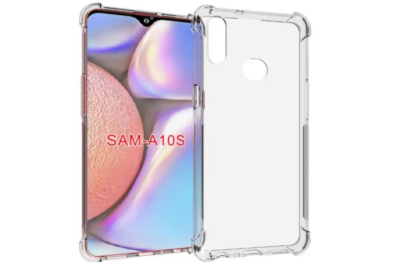 Чехол MyPads, для Samsung Galaxy A10s, силикон, прозрачный, усиленные углы
