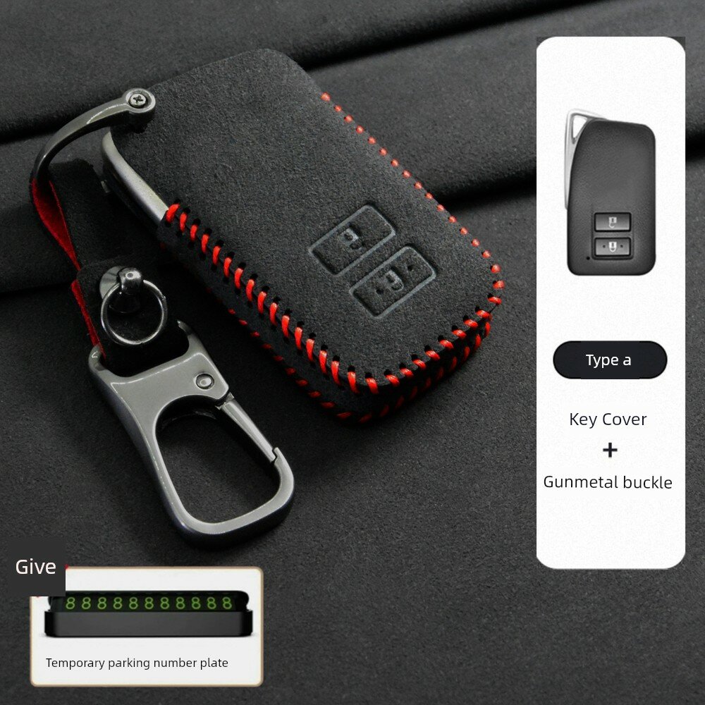 Премиум-алюминиевый брелок для Lexus ES200/ES300H/LS350/LS500 - стиль А, красный брелок с квадратной застежкой