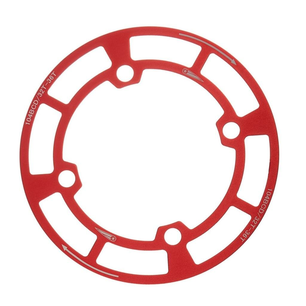 Щиток системы для одноступенчатого велосипеда, Красный от 32Т до 36Т