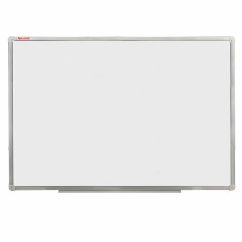 Доска магнитно-маркерная (100х150 см), алюминиевая рамка, гарантия 10 ЛЕТ, россия, BRAUBERG Стандарт, 235523