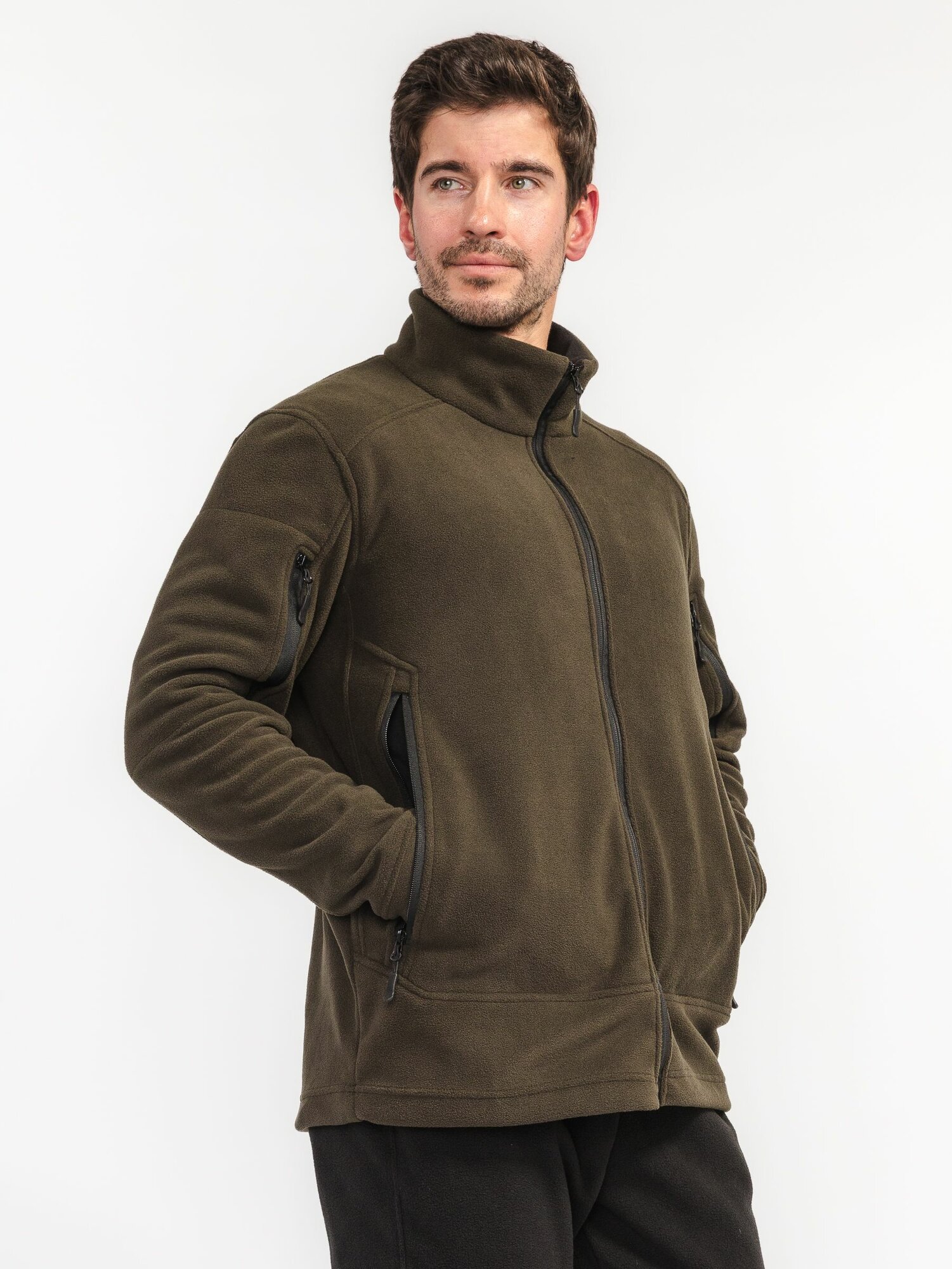 Толстовка тактическая флисовая кофта на молнии BMFK0003