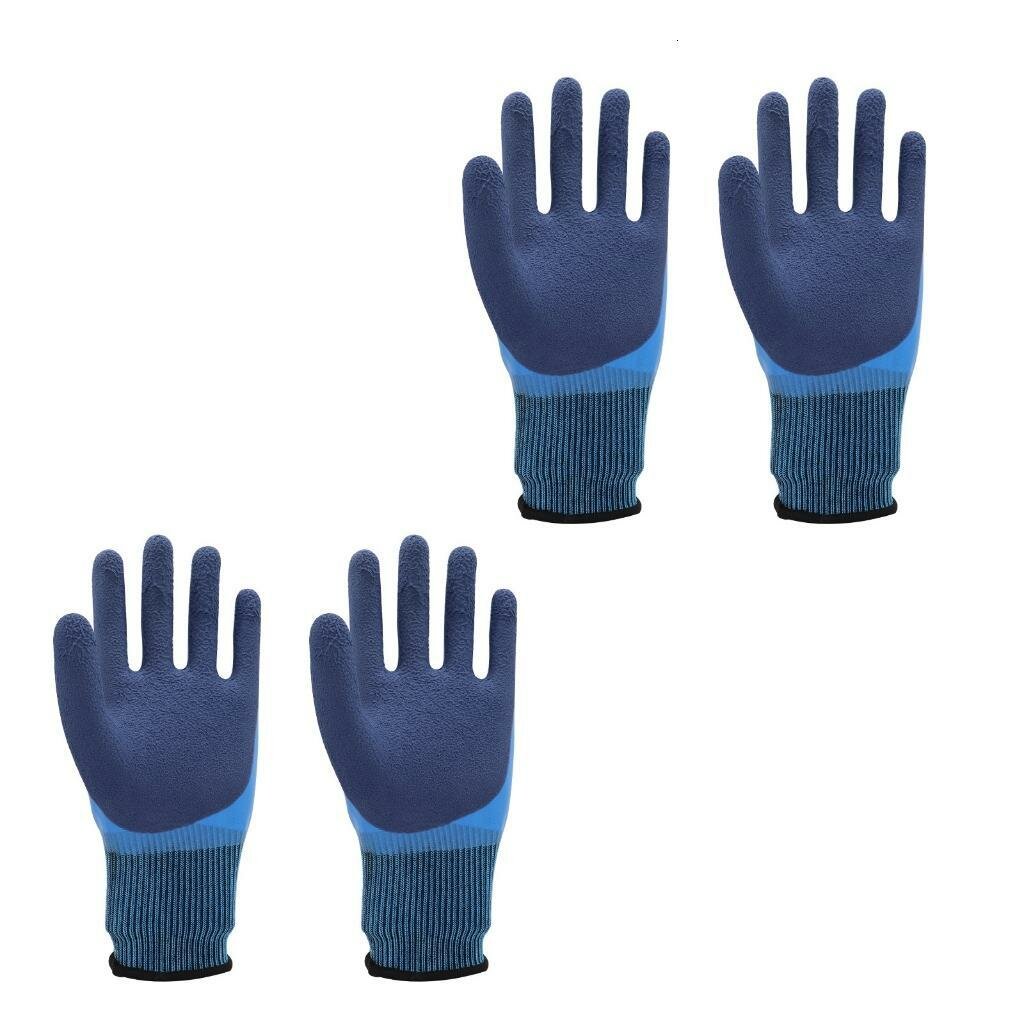 2 пары/ 4 пары морозильных перчаток с двойным латексным покрытием, противоскользящие перчатки для садоводства