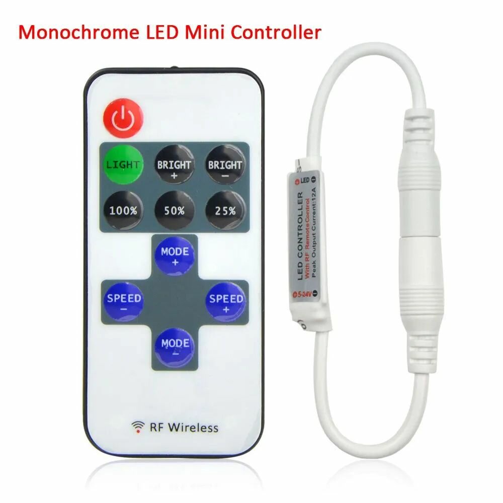 12V 24V RF дистанционный светодиодный контроллер для светодиодной ленты яркость регулировки затемнения переключатель