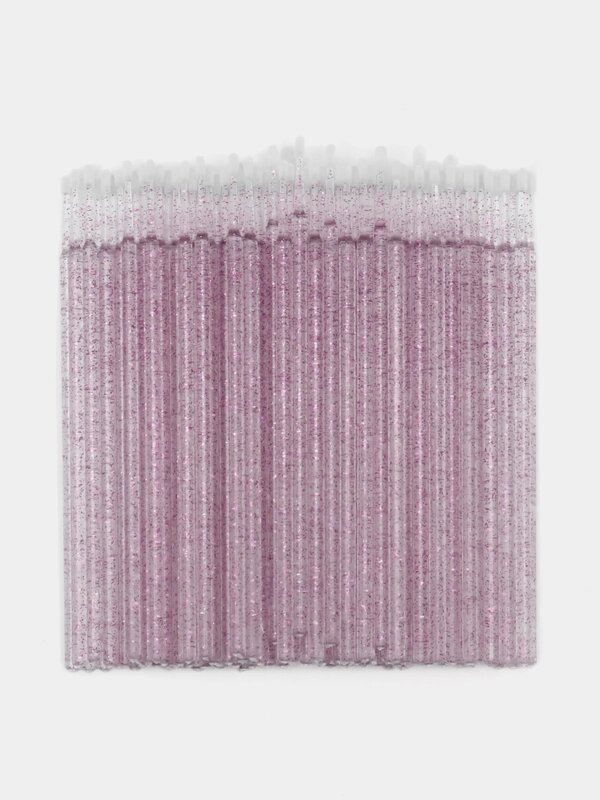 Микробраши акриловые фиолетовые с блёстками, 100шт