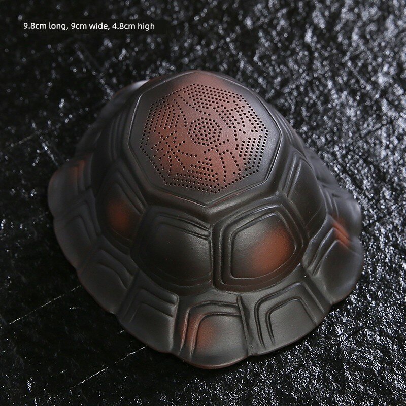 Чайный фильтр из фиолетовой глины в форме черепахи, цельнокерамический интегрированный сепаратор для чая, набор для