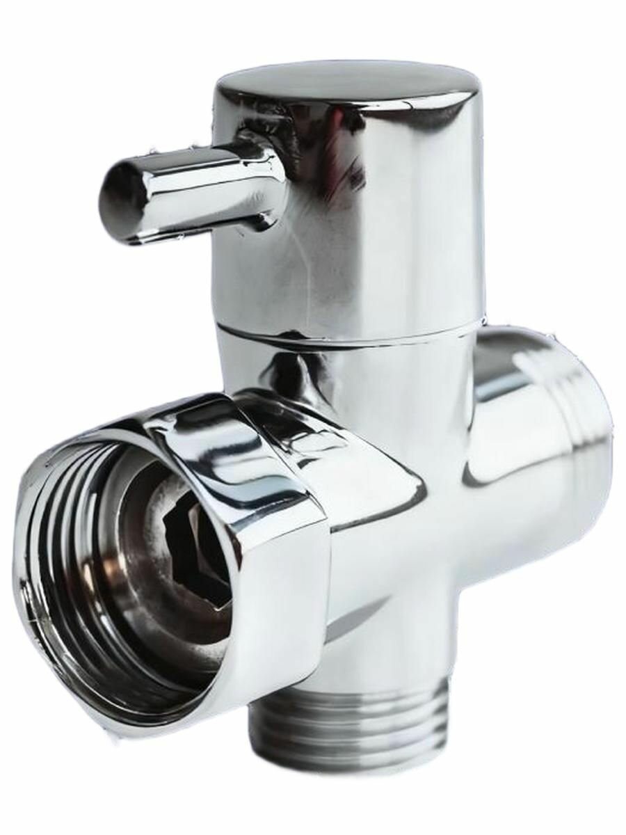 Дивертор латунный для смесителя в ванной с прокладкой.