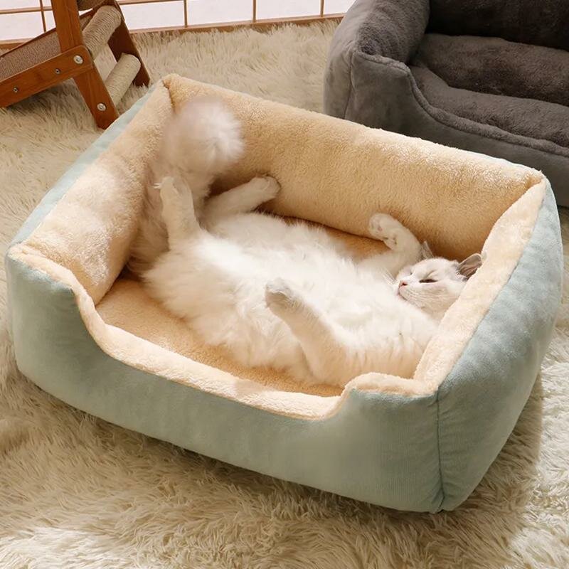 Квадратная кровать для домашних животных, подходящая для маленьких и средних собак и кошек
