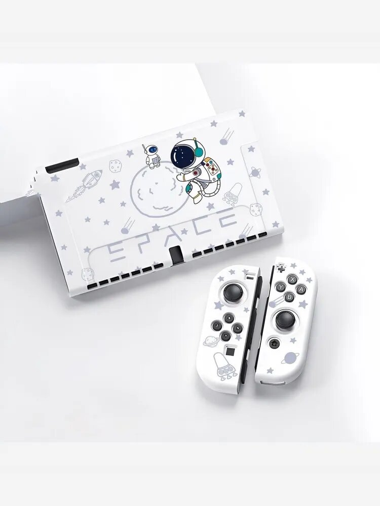 Силиконовый защитный чехол на игровую приставку Nintendo Switch Oled, мягкий чехол из TPU