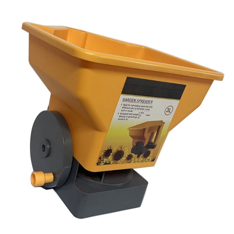 Ручные КривошипноРегулируемые Садовые Разбрасыватели Емкостью 3 л Для Точного Внесения Удобрений Соли И Посева На Газон, Садовую Подъездную дорожку.