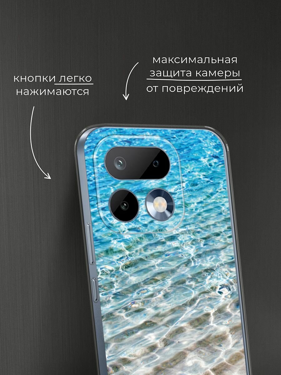 Силиконовый чехол на Realme 16 Pro / Реалме 16 Про с принтом Волны 10 — фото 1