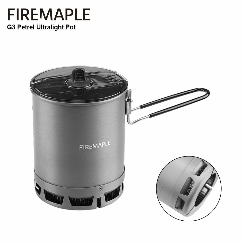 FIRE MAPLE Кастрюля Туристическая 600мл С Теплообменником, Легкий Алюминиевый Котелок Для Походов И Кемпинга