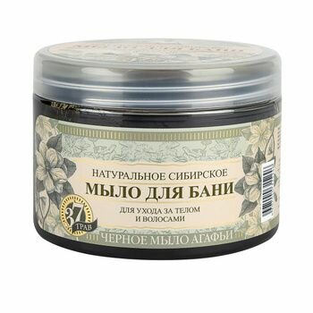 Рецепты бабушки Агафьи Мыло для бани Черное мыло Агафьи, 500 мл