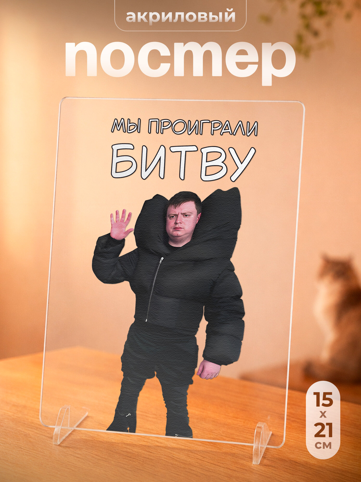 Акриловый постер на подставке мем темный друн