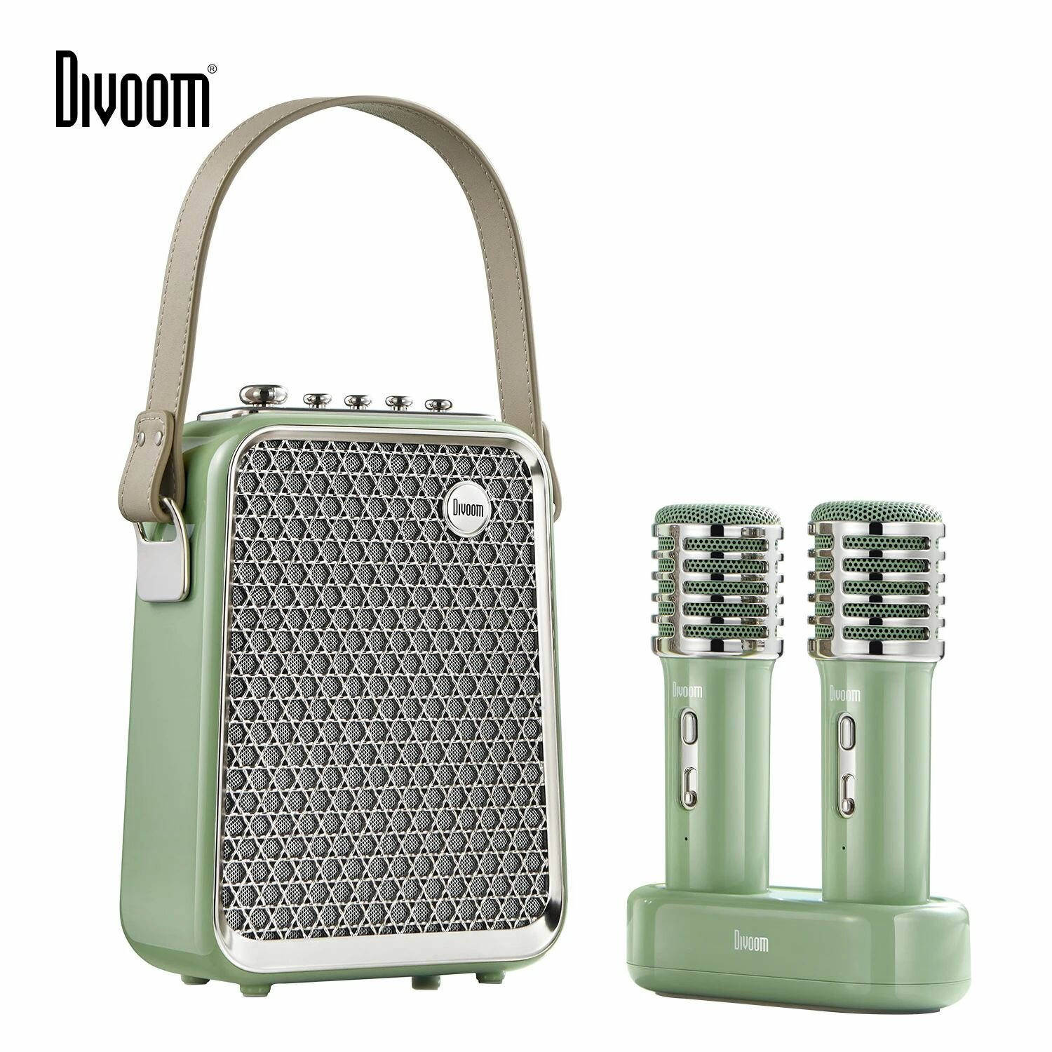 Divoom SongBird-HQ Портативный Bluetooth-динамик мощностью 50 Вт с мощным звуком и караоке-микрофоном в режиме изменения голоса