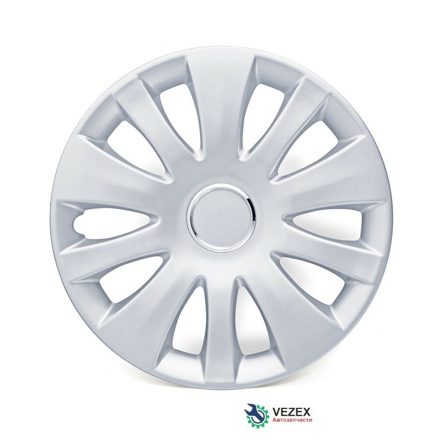 AUTOPROFI WC1155SILVER14 колпаки колесные! PP пластик, регул. обод, к-кт 4шт, металлик, R14 (350мм)\